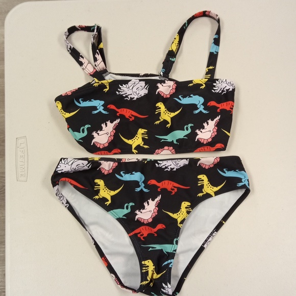 SHEIN | Swim | Shein 2 Pc Adjustable Straps Juniors Dinosaur Print ...